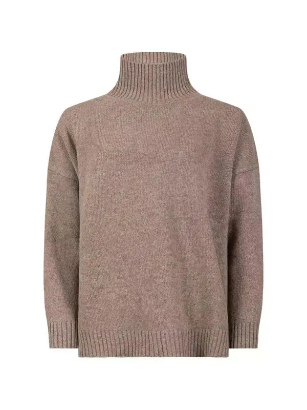 Max Mara High-neck Drop-shoulder Sweater - Brown