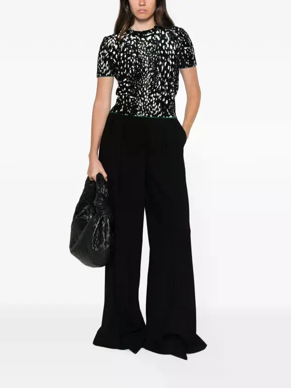 TOM FORD Lynx Jacquard Short Sleeve Sweater
