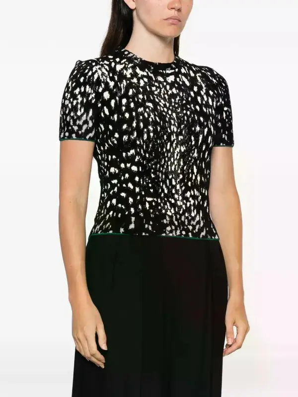 TOM FORD Lynx Jacquard Short Sleeve Sweater