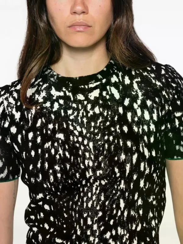 TOM FORD Lynx Jacquard Short Sleeve Sweater