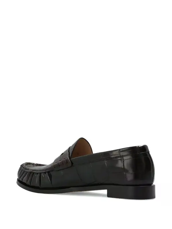 Max Mara Fingere Croc-effect Leather Ballet Flats