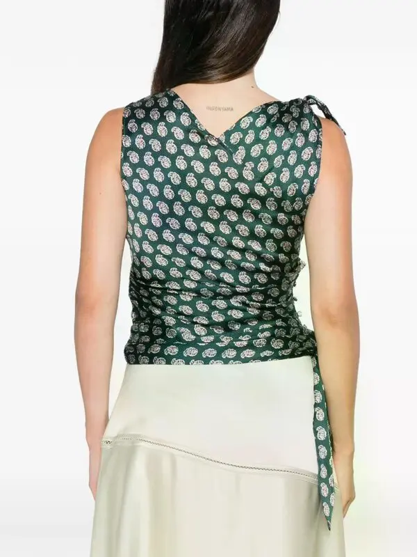 DÔEN Janille Paisley-print Top - Green