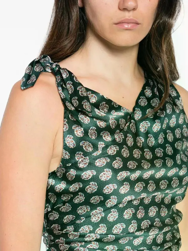 DÔEN Janille Paisley-print Top - Green