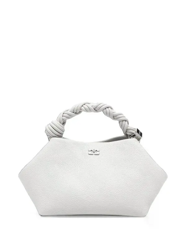 GANNI Bou Small Grain Top Handle Bag - Neutrals