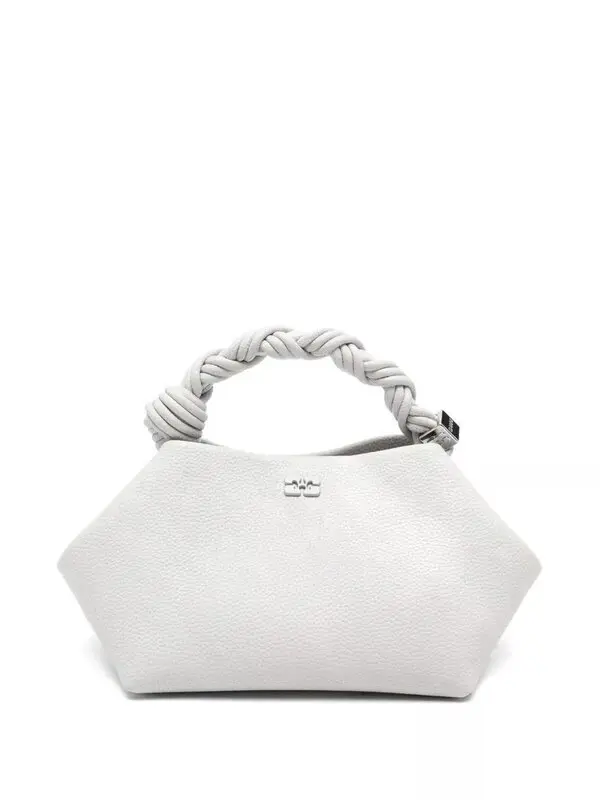 GANNI Bou Small Grain Top Handle Bag - Neutrals