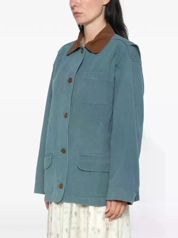 DÔEN Pascual Contrast-collar Jacket