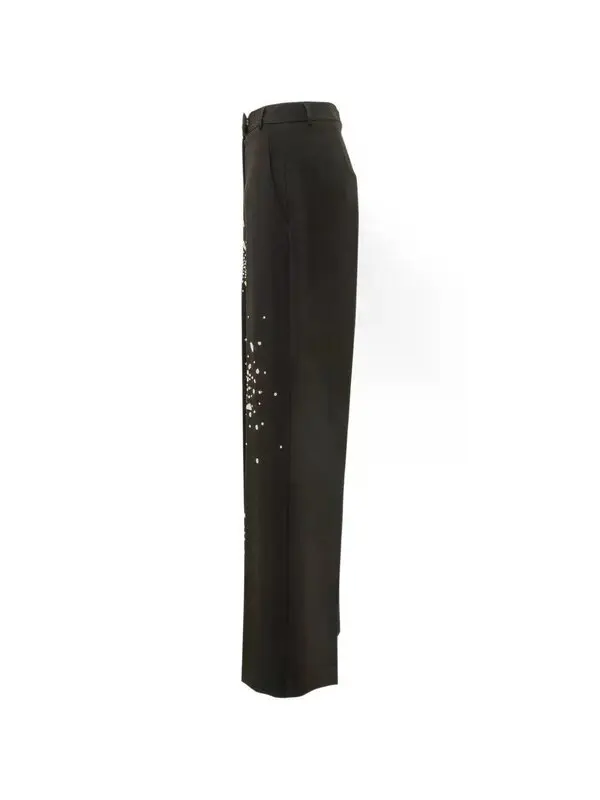 DES_PHEMMES Crystal-embellished Wide-leg Trousers