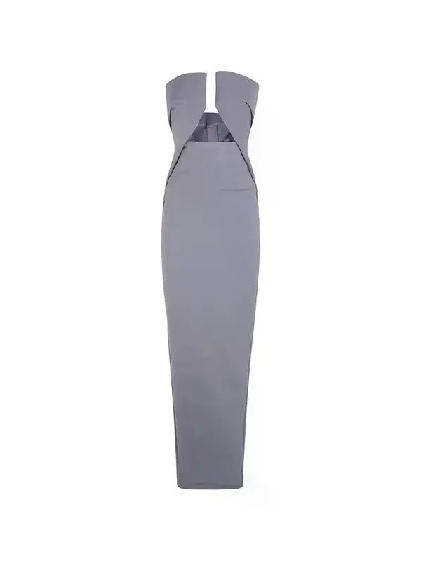 Rick Owens Cut-out Strapless Column Dress - Grey