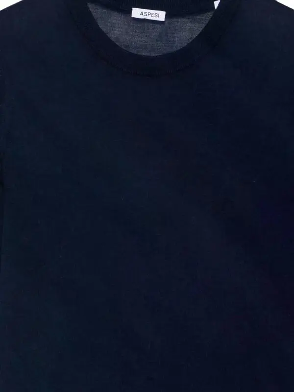 Aspesi Contrast-stitch Long-sleeve Sweater