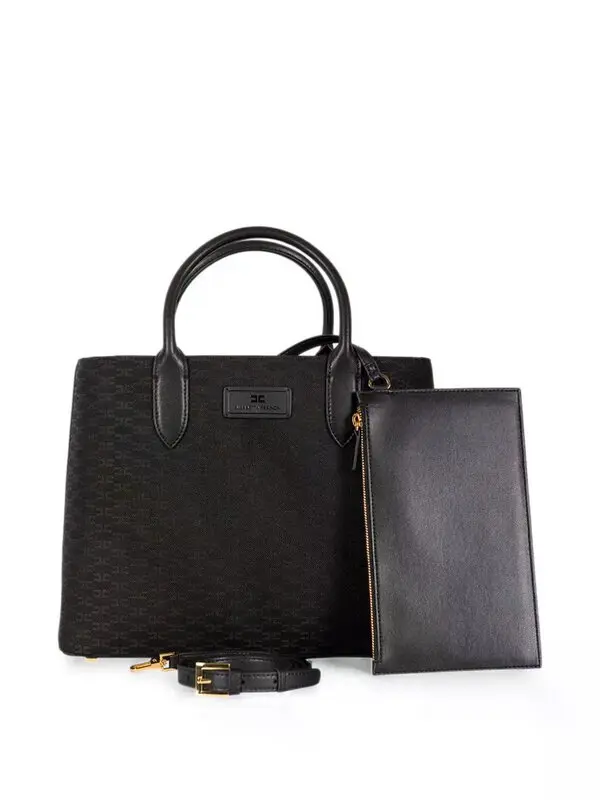 Elisabetta Franchi Monogram-pattern Logo-plaque Tote Bag