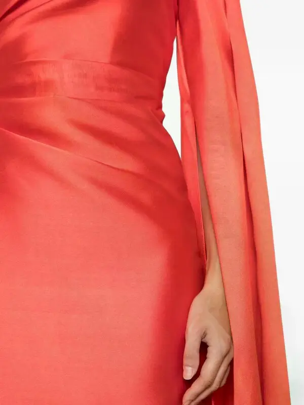 Solace London Veya One-shoulder Maxi Dress - Red
