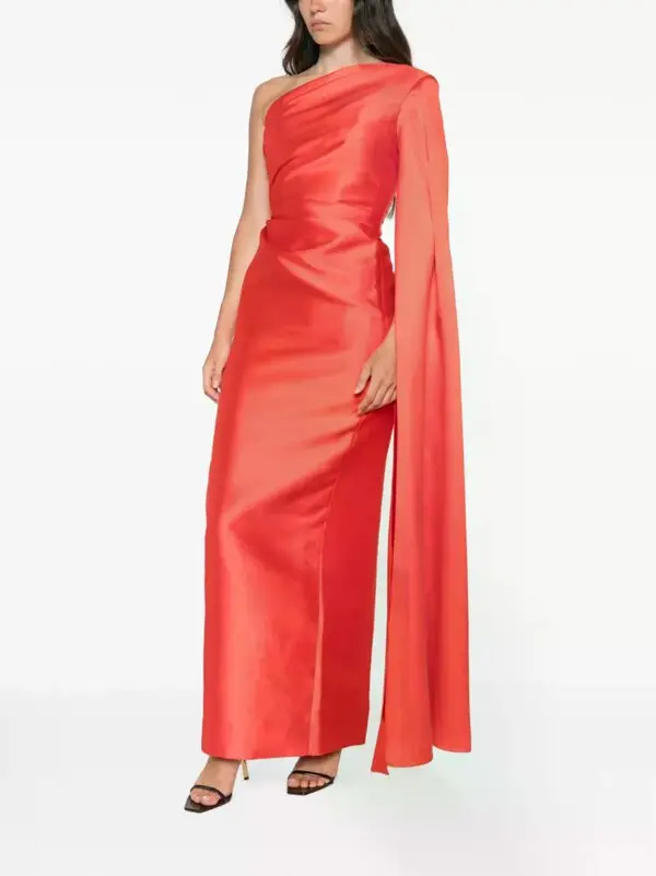 Solace London Veya One-shoulder Maxi Dress - Red