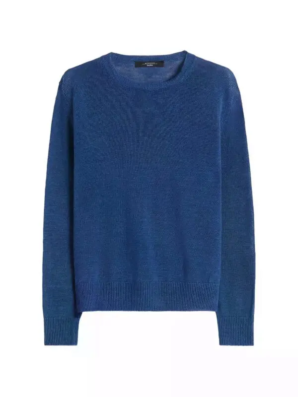 Max Mara Linen Yarn Jumper Ocean - Blue