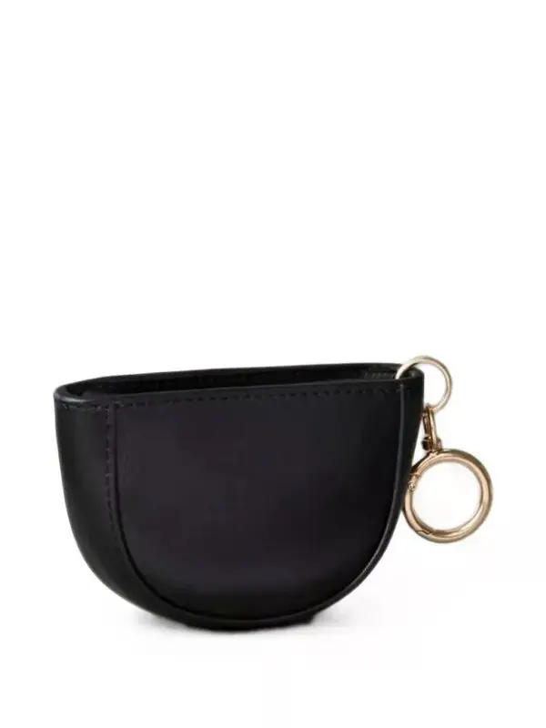 Calvin Klein Logo-print Leather Keyring - Black