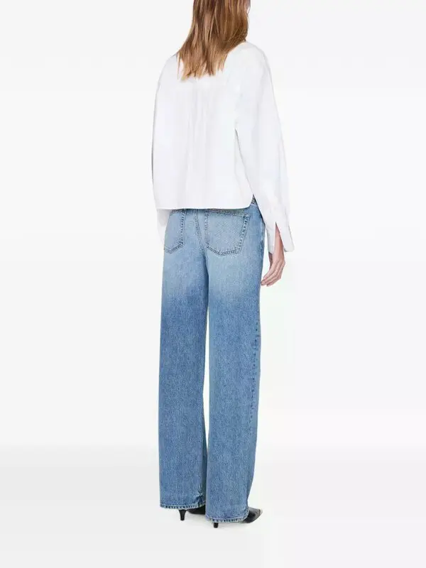 ANINE BING Scott Cropped Shirt
