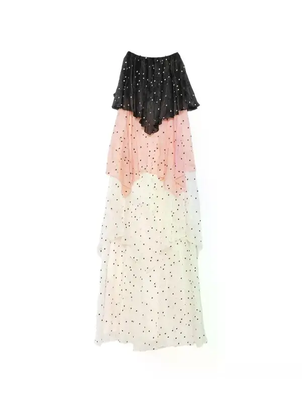 Aje Songstress Polka-dot Ruffled Gown - Neutrals