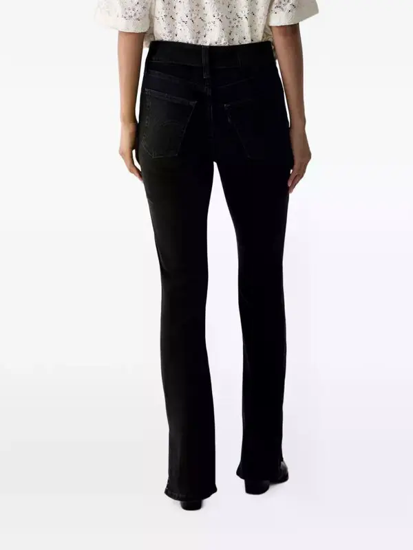 LEVI'S 725 Stud-embellished Slit-hem Bootcut Jeans