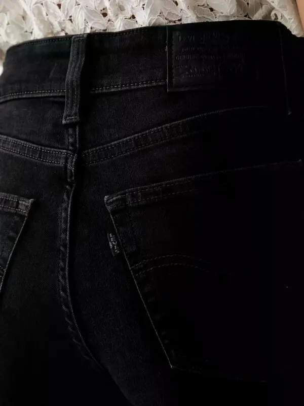 LEVI'S 725 Stud-embellished Slit-hem Bootcut Jeans