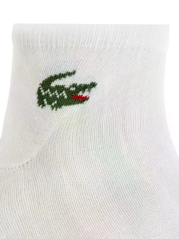 Lacoste Logo Embroidered Ankle Socks Three-pack