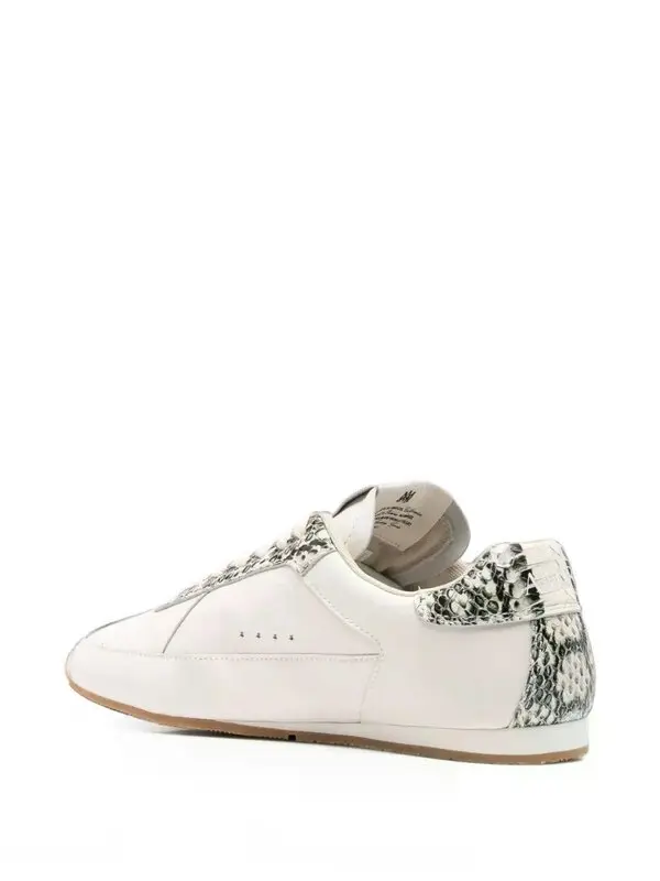 Amiri Python-effect Star-patch Sneakers - White