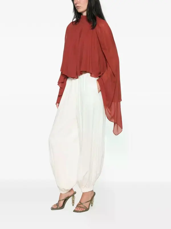 DE LA VALI Mia Draped Pleated Top