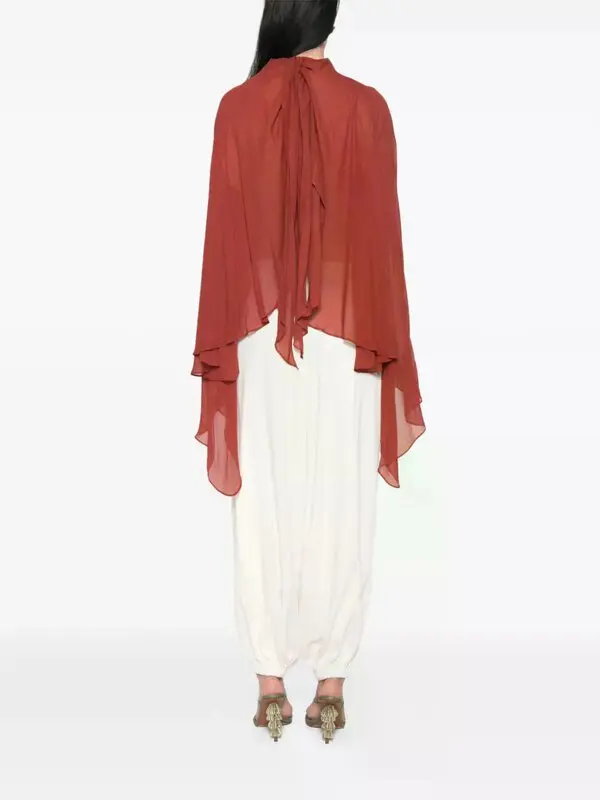 DE LA VALI Mia Draped Pleated Top