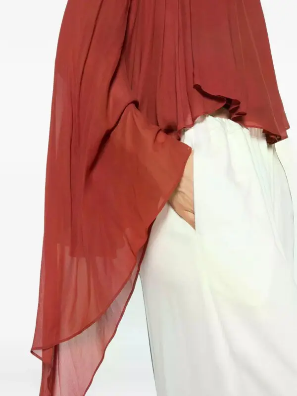 DE LA VALI Mia Draped Pleated Top