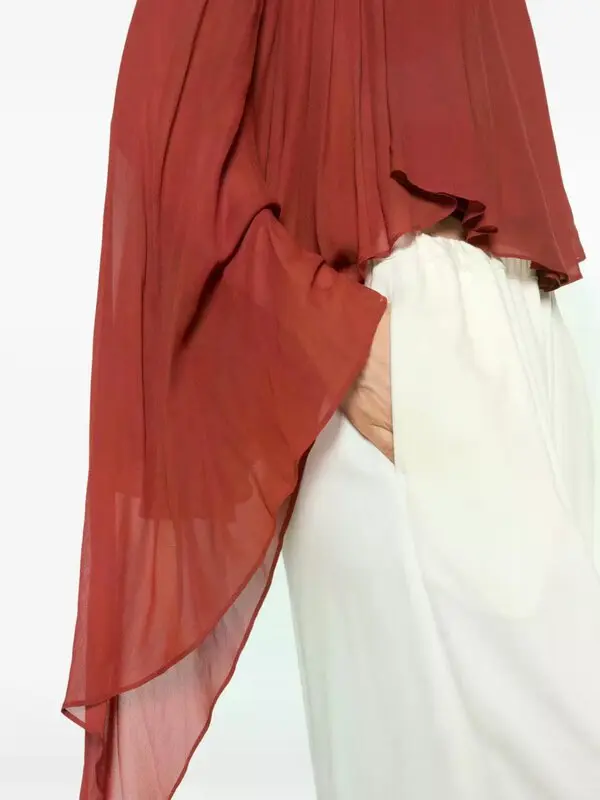 DE LA VALI Mia Draped Pleated Top