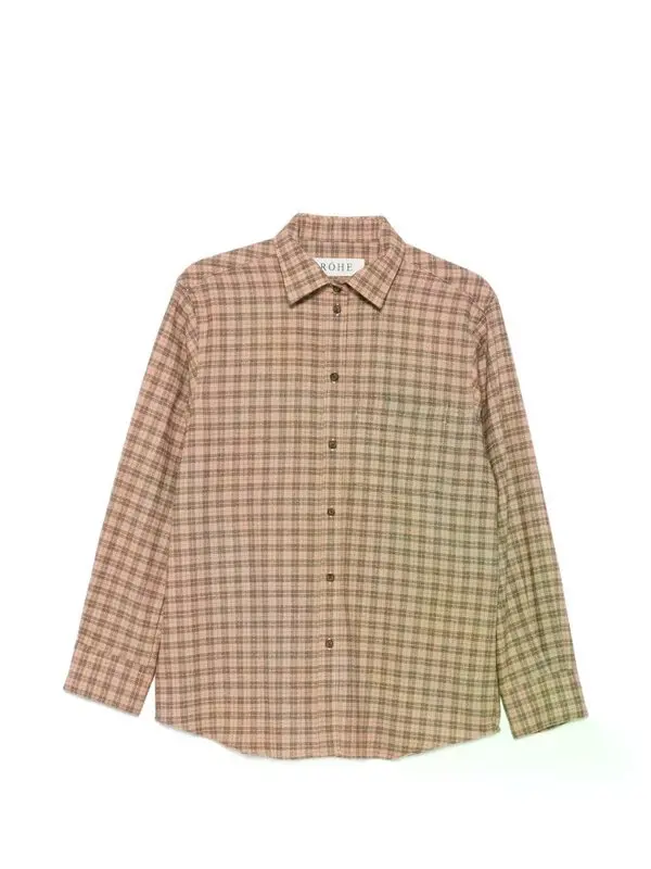 RÓHE Check-print Classic Fit Shirt