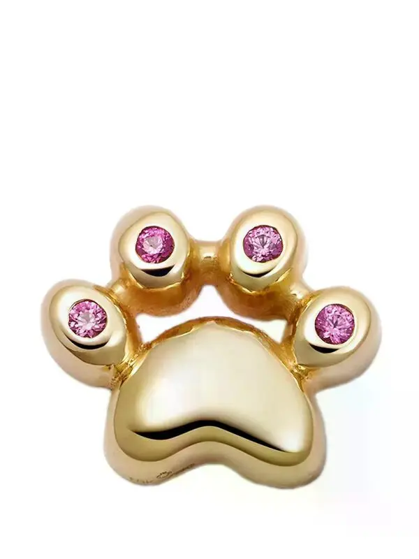 Loquet Cat Paw Sapphire Charm - Gold