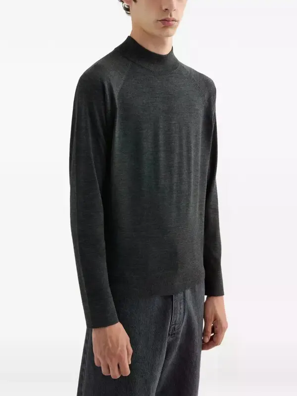 JIL SANDER Lightweight Wool Mock-neck Sweater