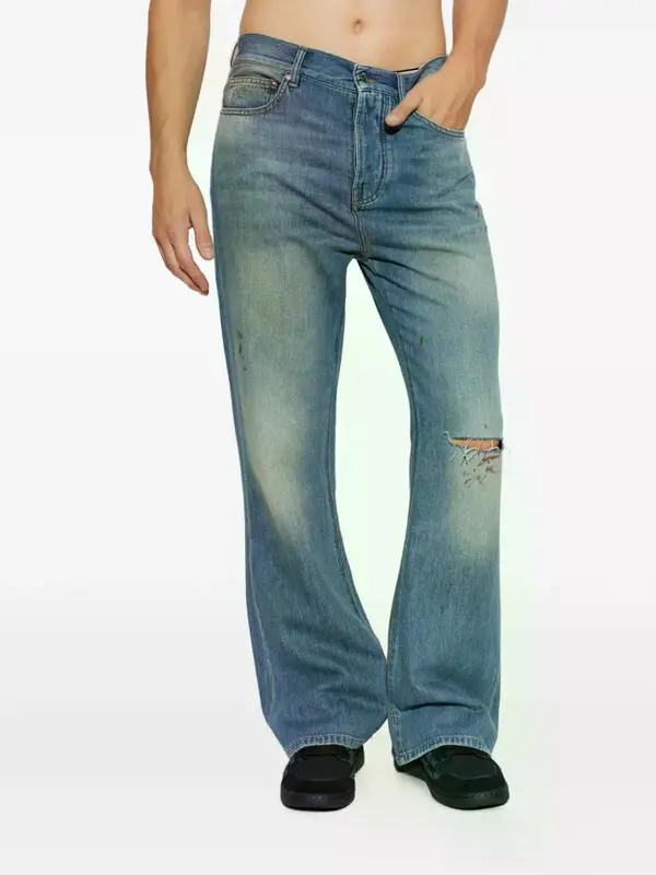 Amiri Distressed Paint-splatter Jeans