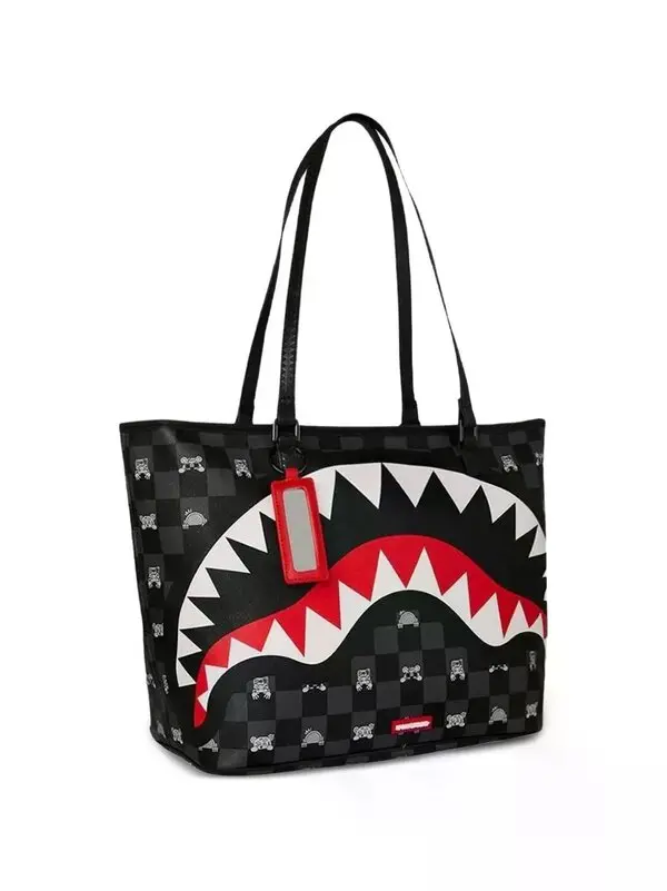 SPRAYGROUND Peeking Character Check Tote Bag