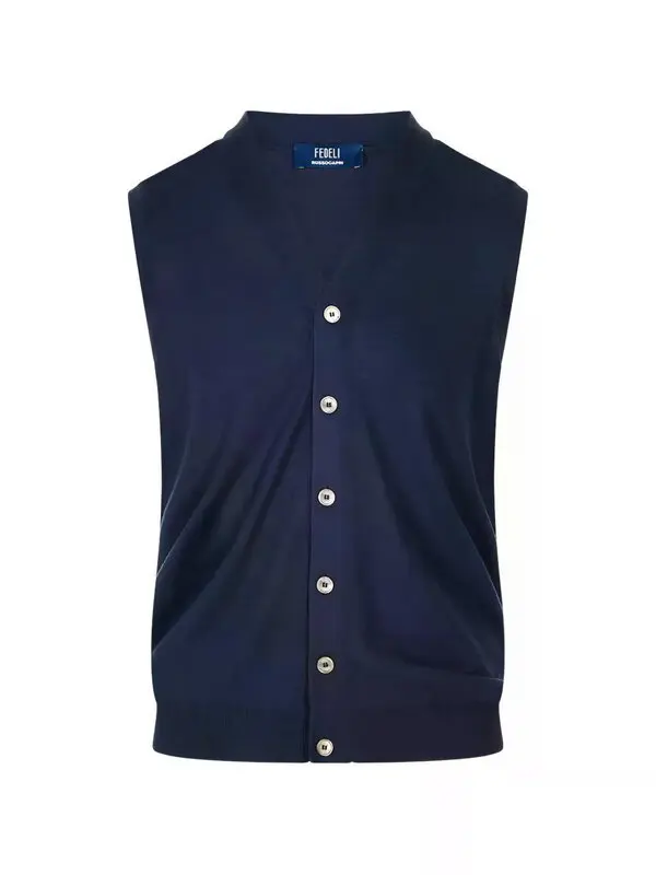 Fedeli V-neck Button-up Vest