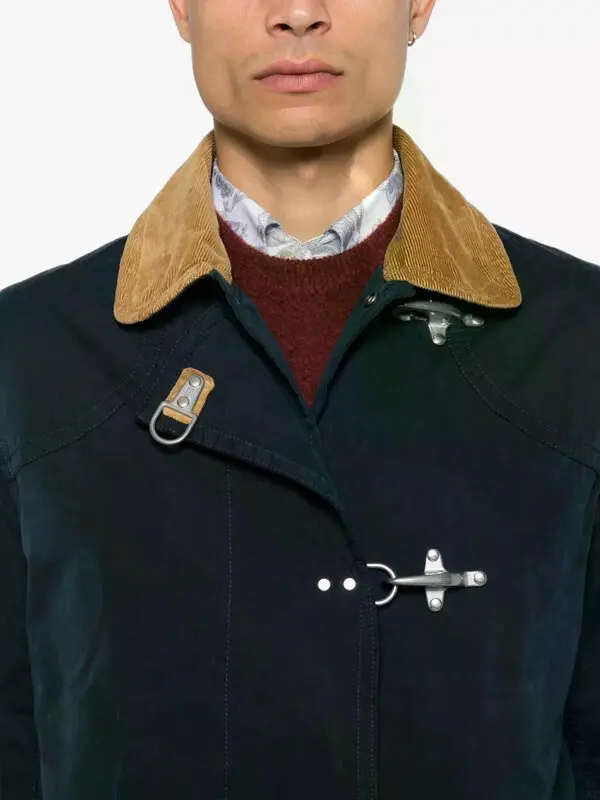 FAY Lobster-clasp Corduroy-collar Jacket