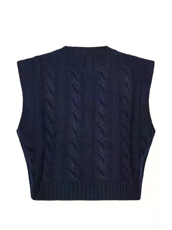Max Mara Cable-knit Wool Sweater Vest