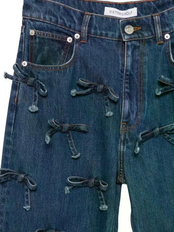 Viktor & Rolf Bow-embellished Jeans
