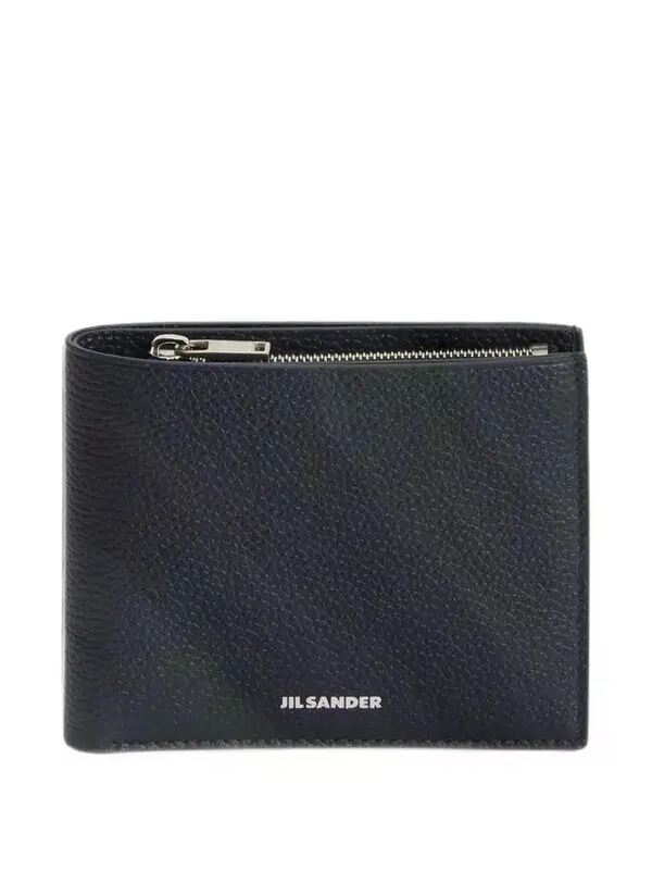 JIL SANDER Zipped Grained-leather Pocket Wallet With Embossed Logo