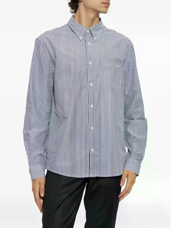 A.p.c. Vertical-stripe Button-down Cotton Shirt