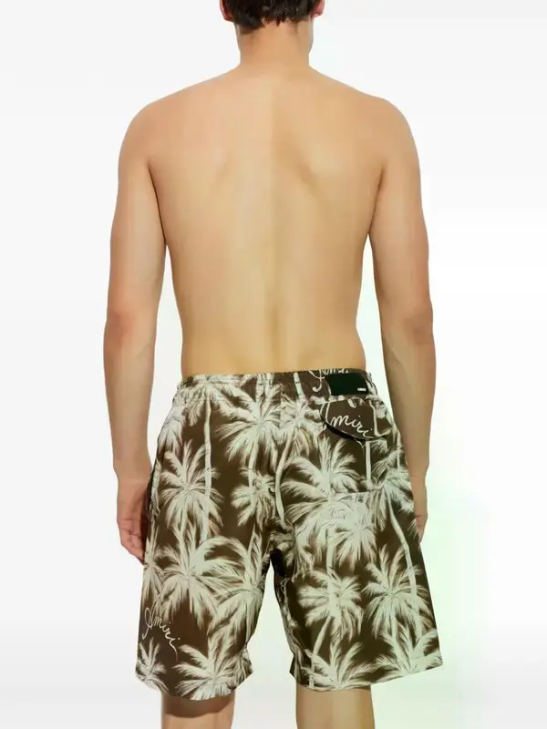 Amiri Palm Tree-print Swim Shorts