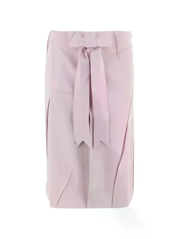 ALAINPAUL Bow-detail Midi Skirt - Pink
