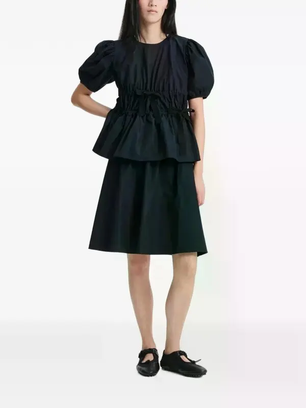 Cecilie Bahnsen Freya Bow-detail Puffed-sleeve Blouse
