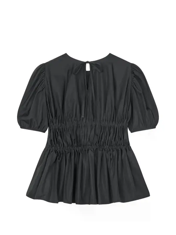 Cecilie Bahnsen Freya Bow-detail Puffed-sleeve Blouse