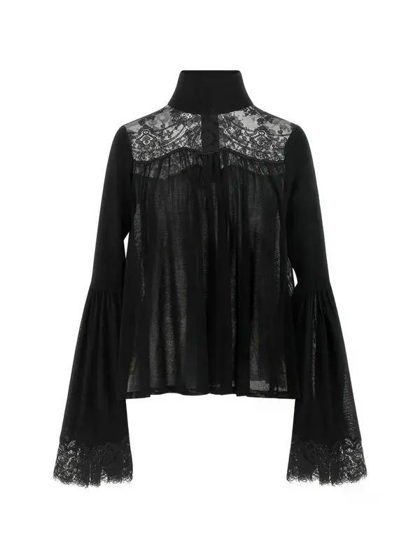 Zimmermann Valiant Lace Blouse - Black
