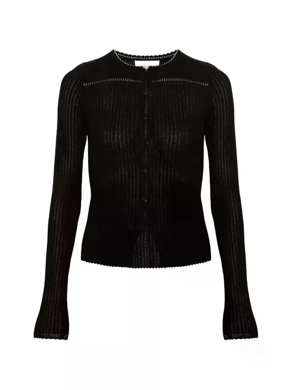 Isabel Marant Étoile Siofra Pointelle-knit Cardigan - Black