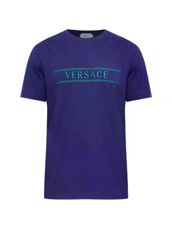Versace Logo-embroidered T-shirt