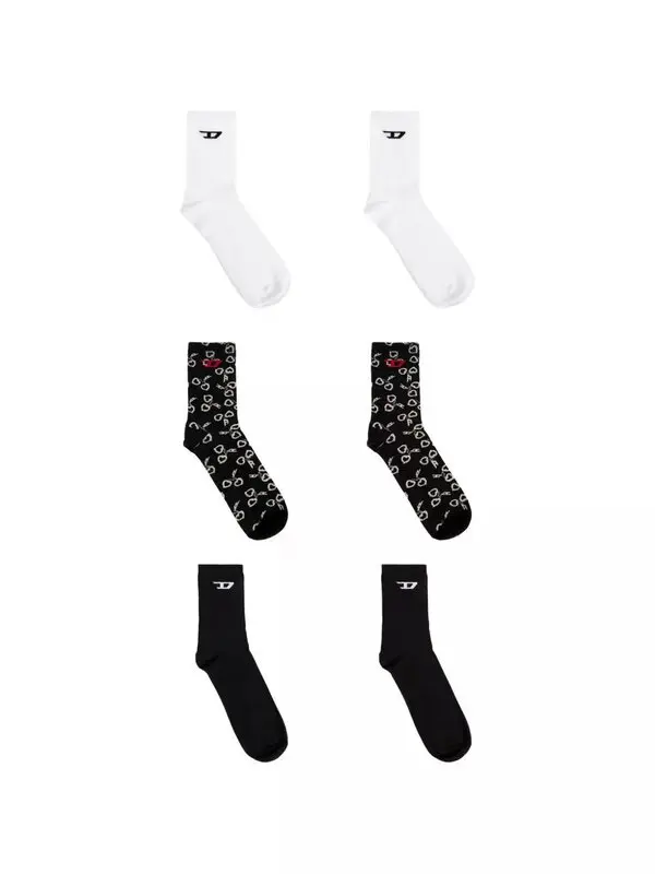 DIESEL® Handcuff Motif Crew Socks