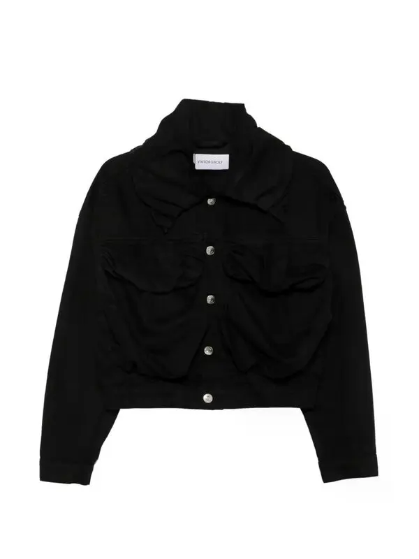 Viktor & Rolf Draped-detail Denim Jacket