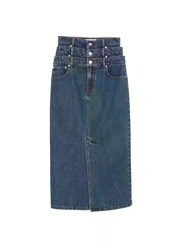 Viktor & Rolf Triple-layer Denim Maxi Skirt
