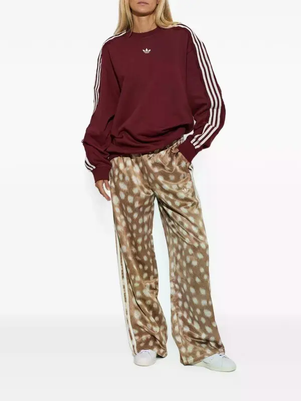 Adidas Lace 3-stripes Crew Sweatshirt - Red